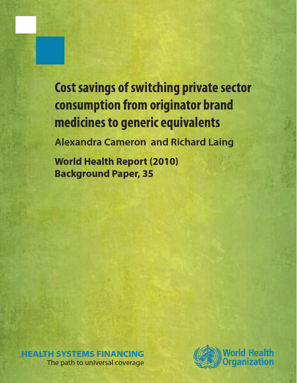 Cost savings of switching private sector consumption from originator ...