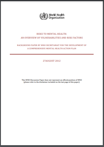 RISKS TO MENTAL HEALTH